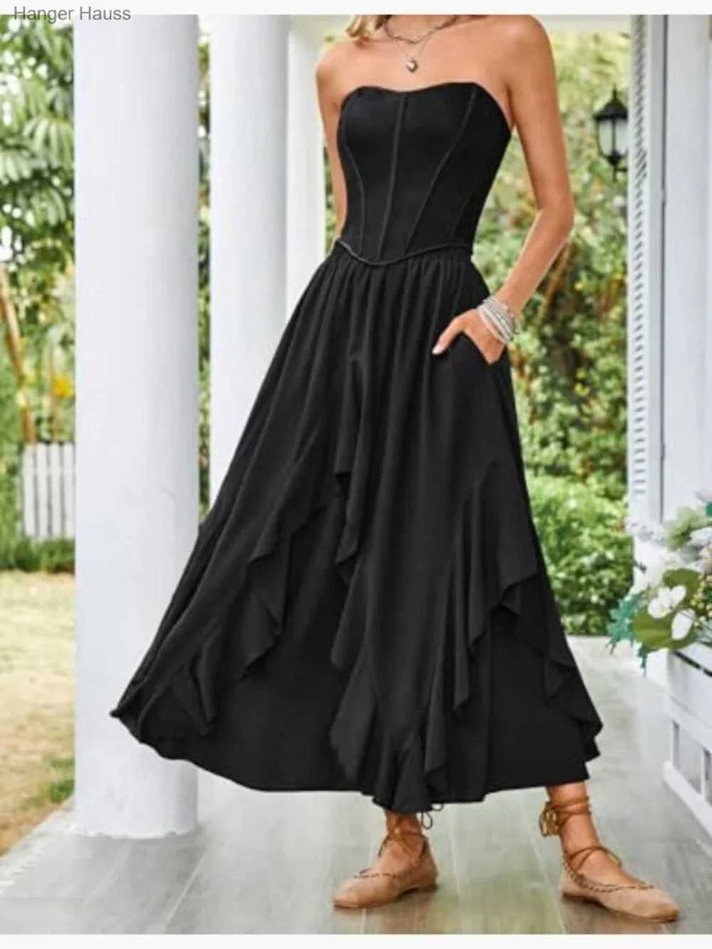 Skirts | Ruffled Chiffon Flowy Renaissance Maxi Skirt With Pockets ...